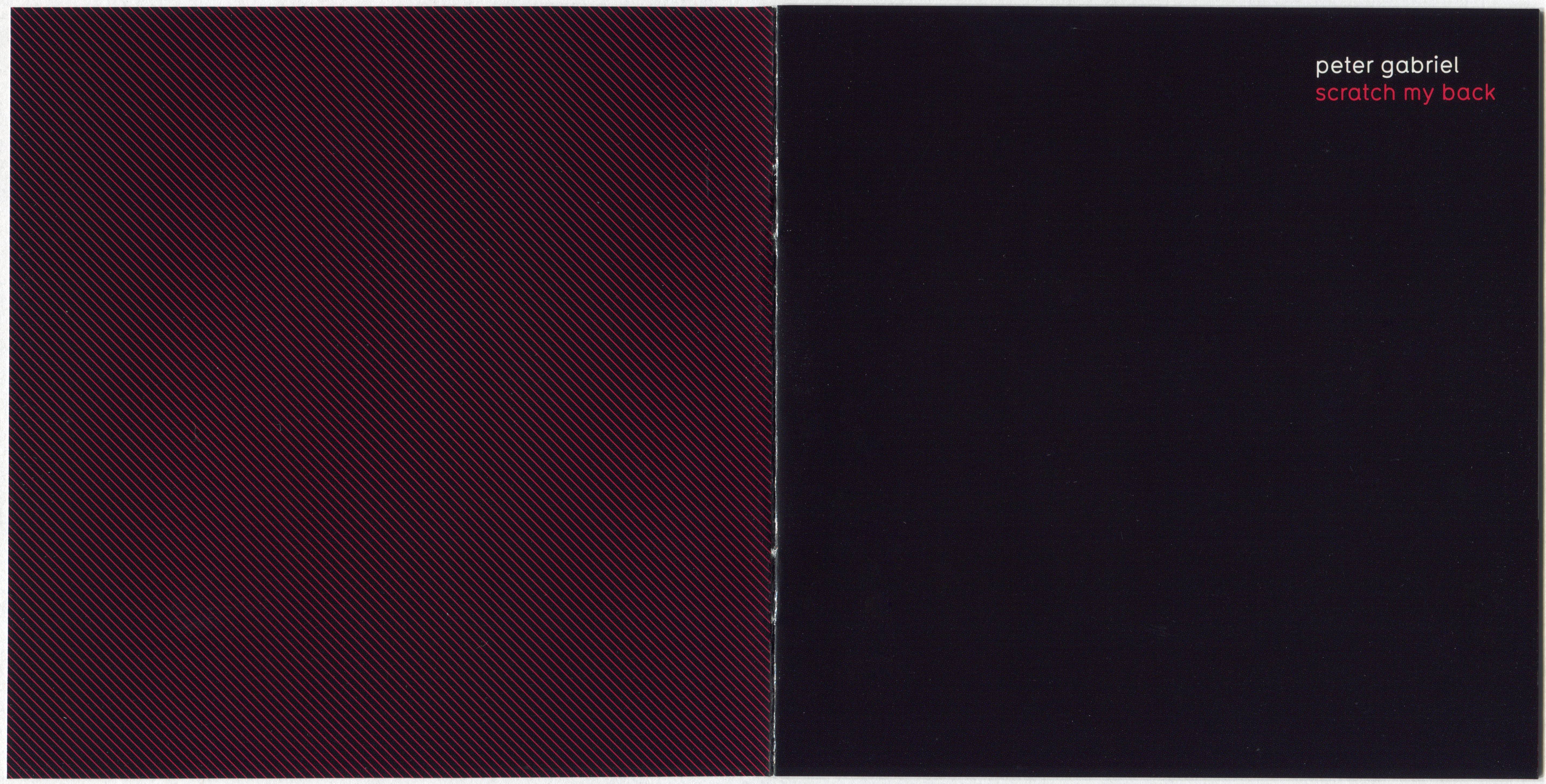 Peter Gabriel Scratch My Back : Booklet 1 | CD Covers | Cover Century ...